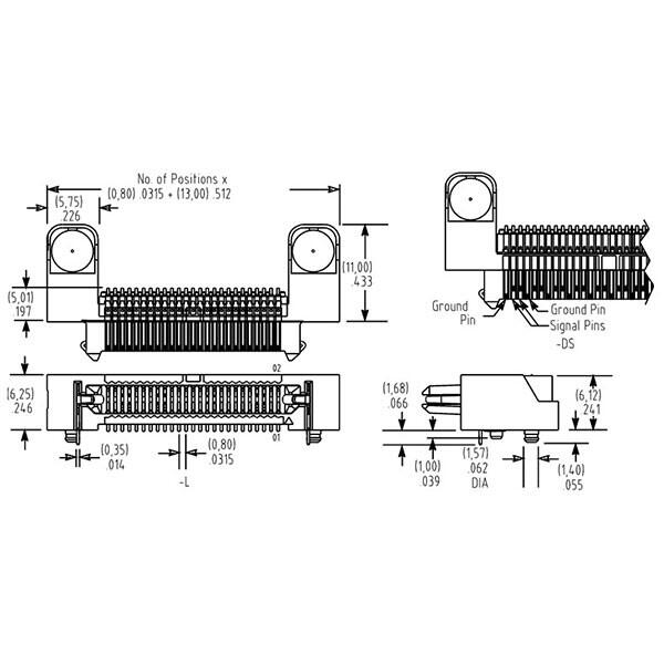ERM8-010-01-S-D-RA-K-TR Samtec - Konnektör - e-komponent.com