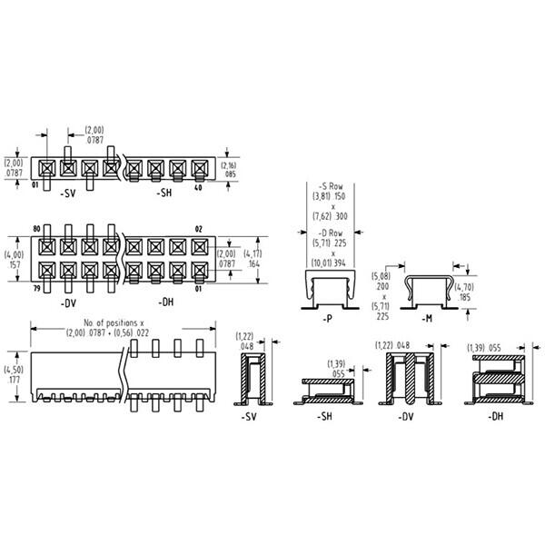 MMS-104-02-F-DV-K-TR Samtec - Konnektör - e-komponent.com